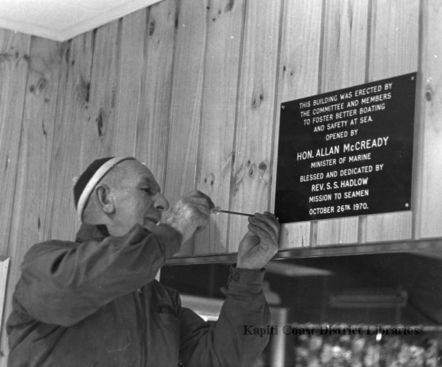 Waikanae Boating Club building finishing touch, 1970 | Waikanae Watch