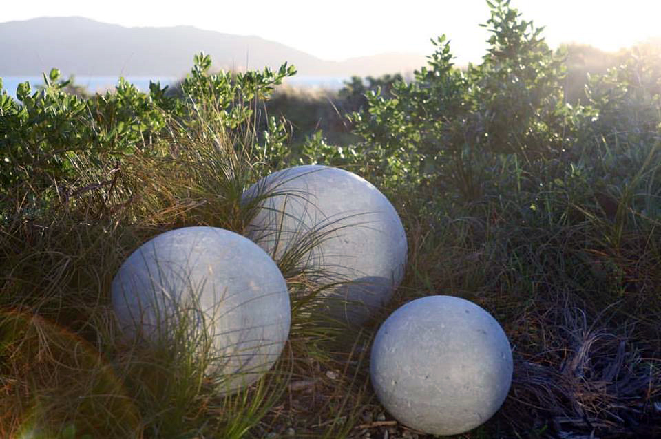 concrete balls by Waikanae Beach | Waikanae Watch