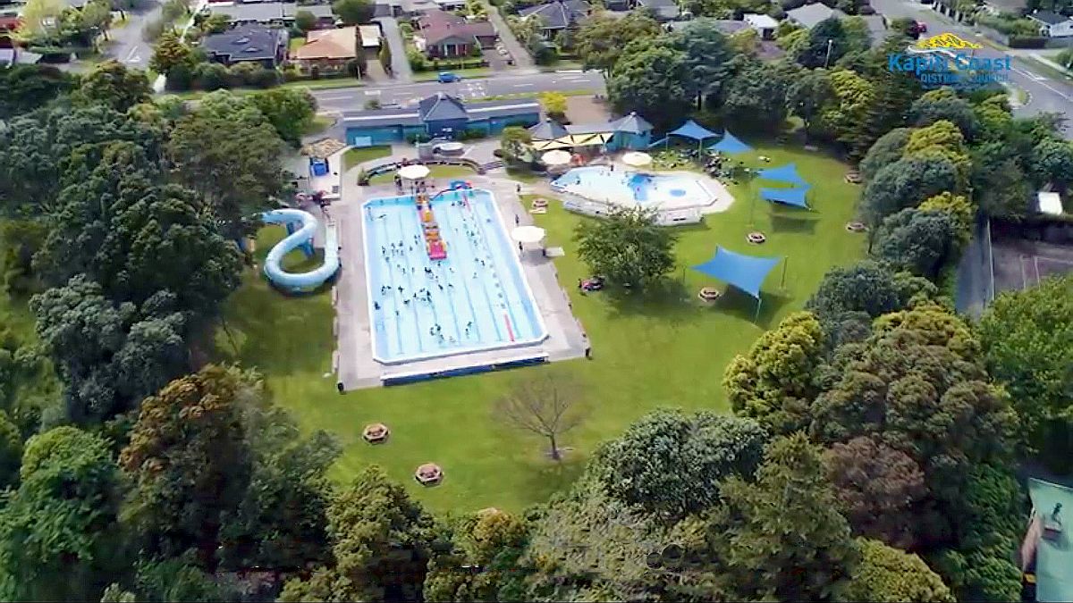 Waikanae Public Pool from the air | Waikanae Watch