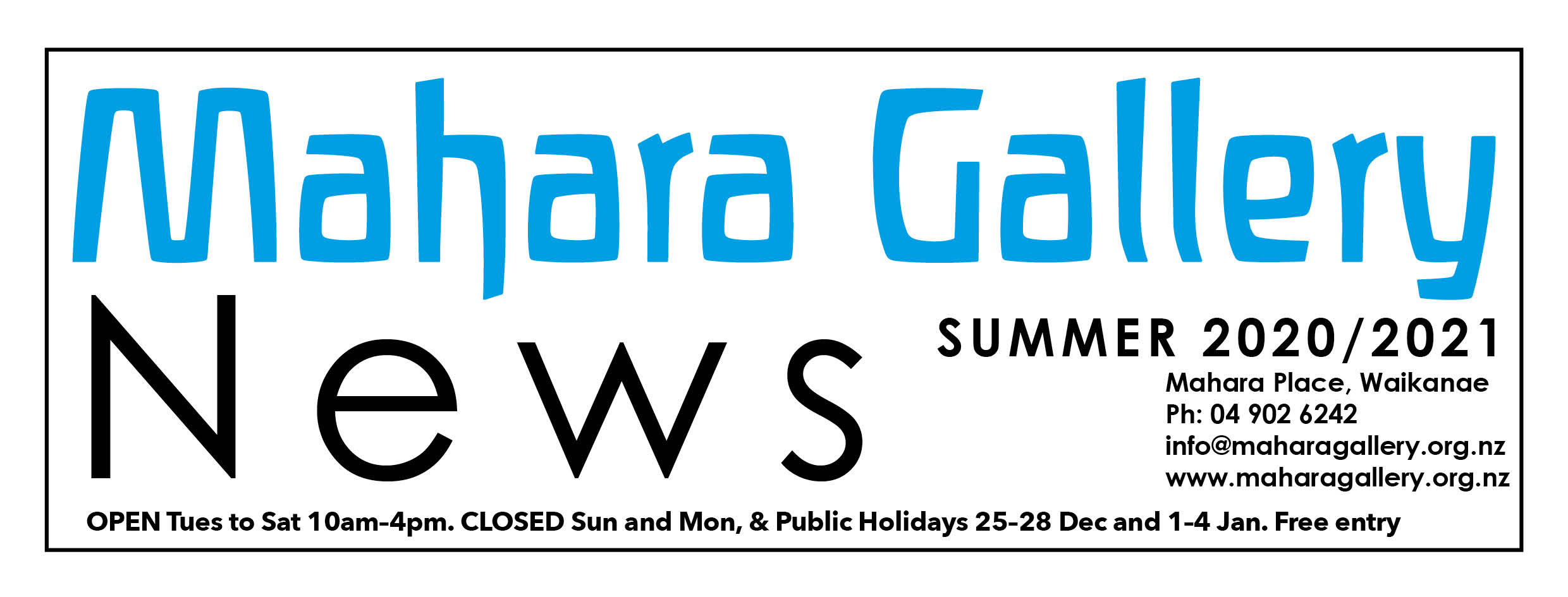 Mahara Gallery news | Waikanae Watch