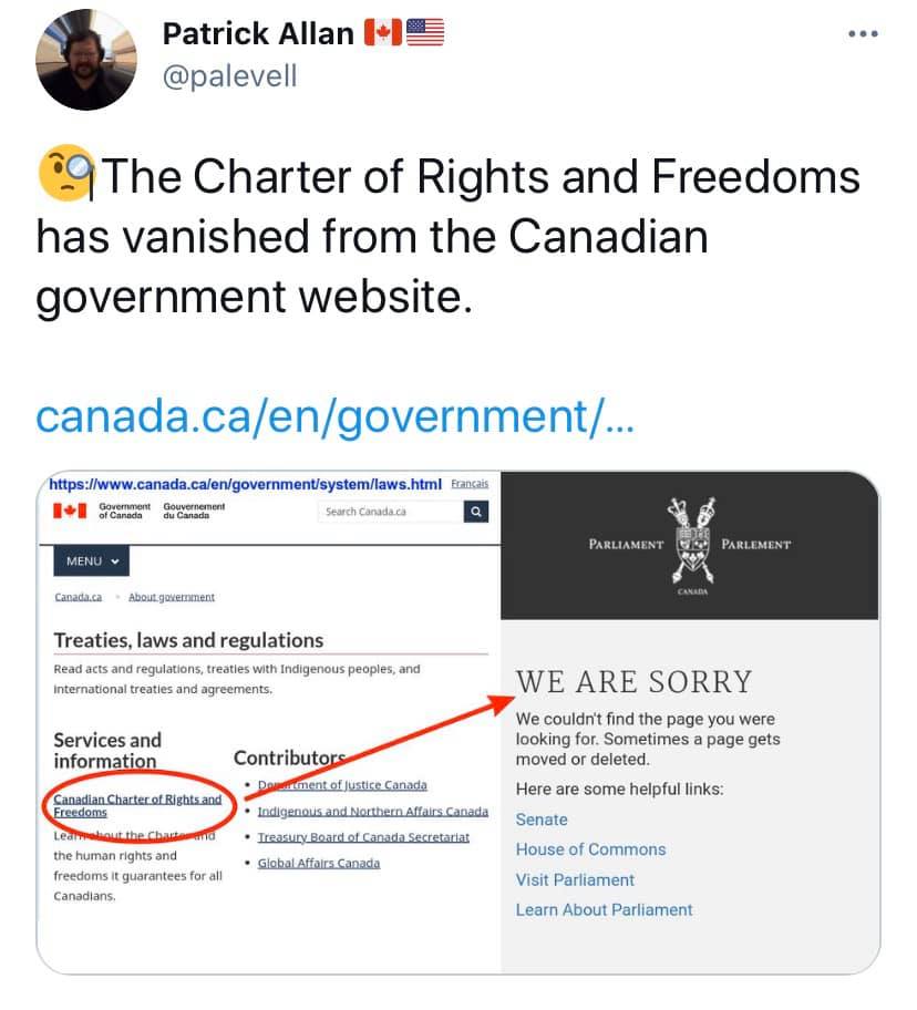 Canadian Rights and Freedoms no more? | Waikanae Watch