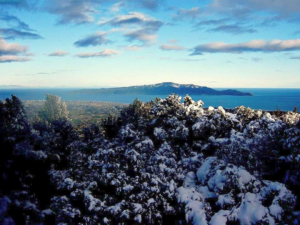 in snow on the Hemi Matenga summit above Waikanae | Waikanae Watch