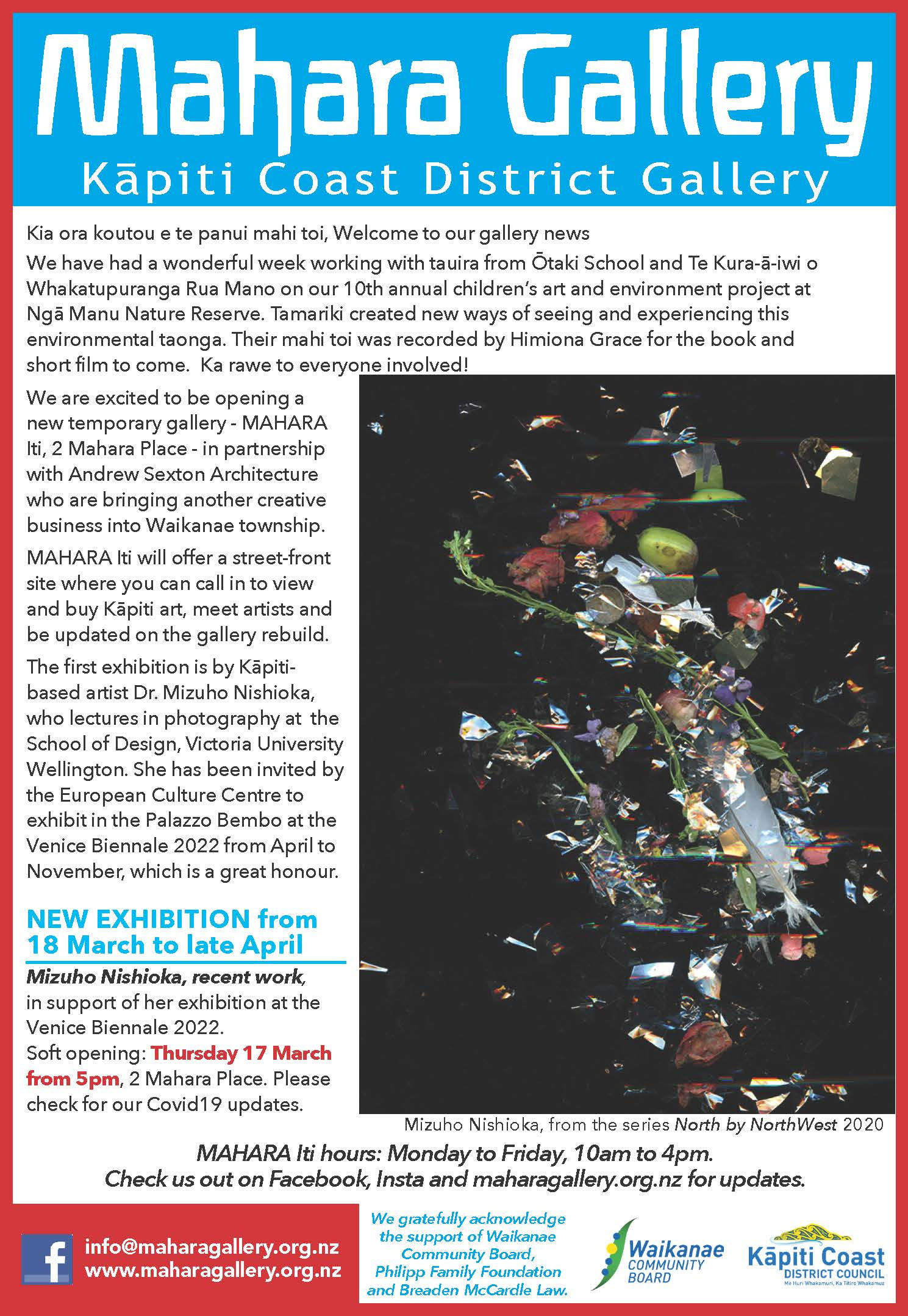 Mahara Gallery news | Waikanae Watch