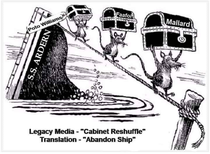 cartoon: rats abandoning a sinking ship | Waikanae Watch