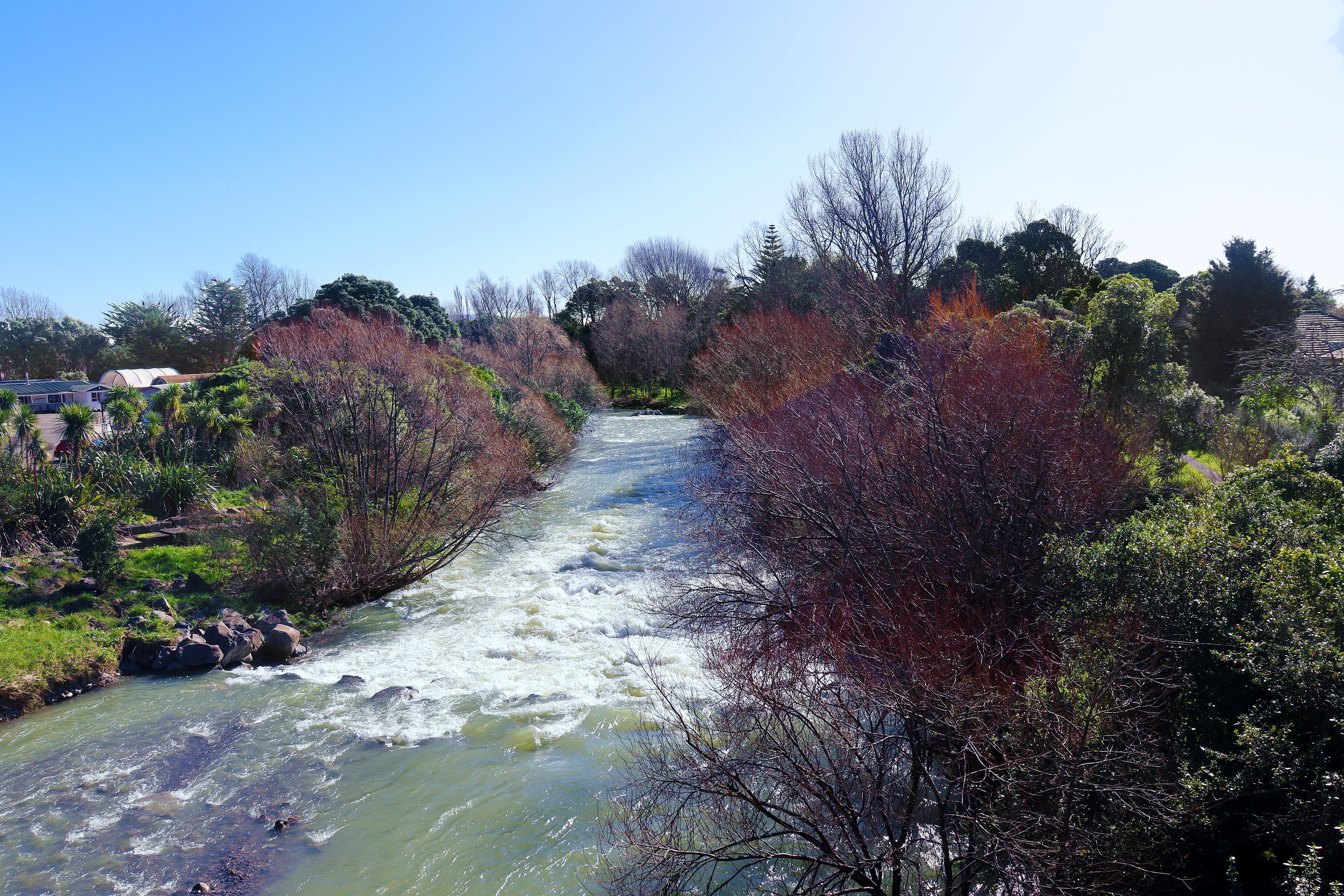 swollen Waikanae River by the Main Road bridge | Waikanae Watch