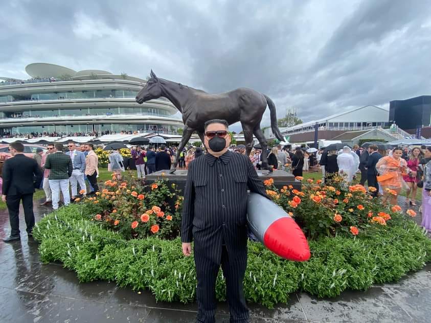 Dear Leader (the other one) spotted at the Melbourne Cup last Tuesday ...