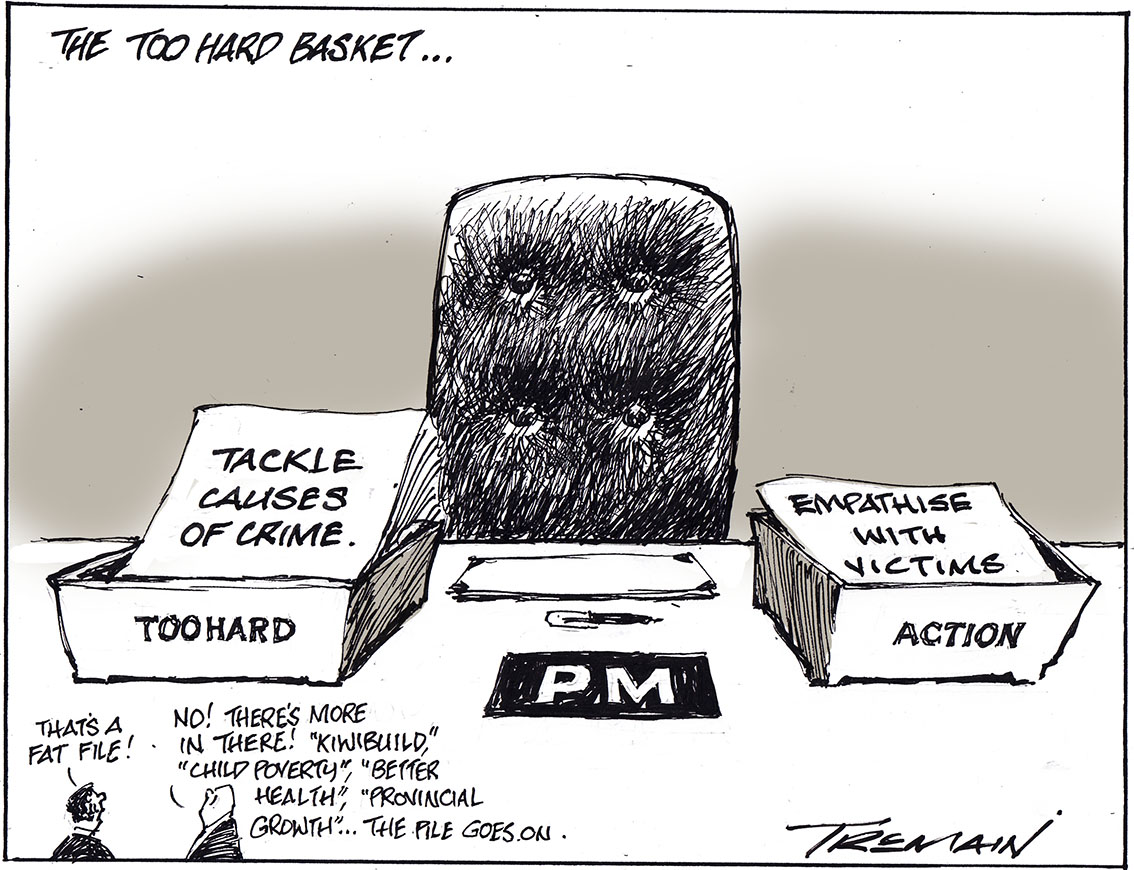 Garrick Tremain on Comrade Jacinda’s too hard basket | Waikanae Watch