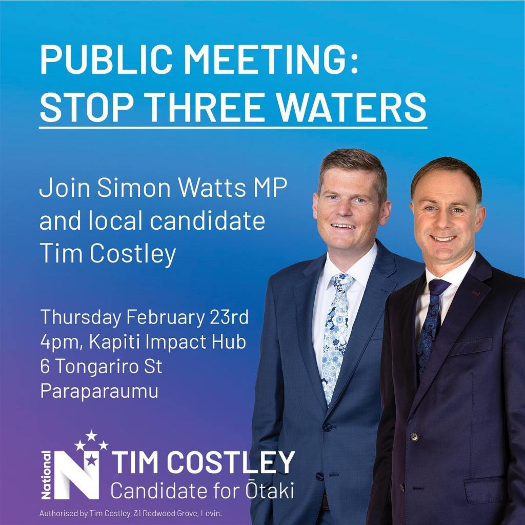 public meeting to stop Mahuta’s Three [5] Waters in Paraparaumu next ...
