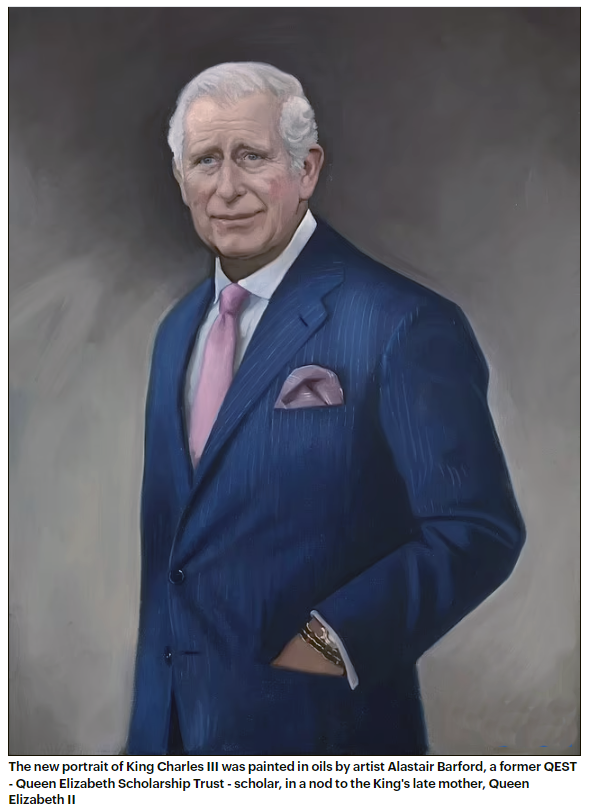 official painted portrait of King Charles III | Waikanae Watch