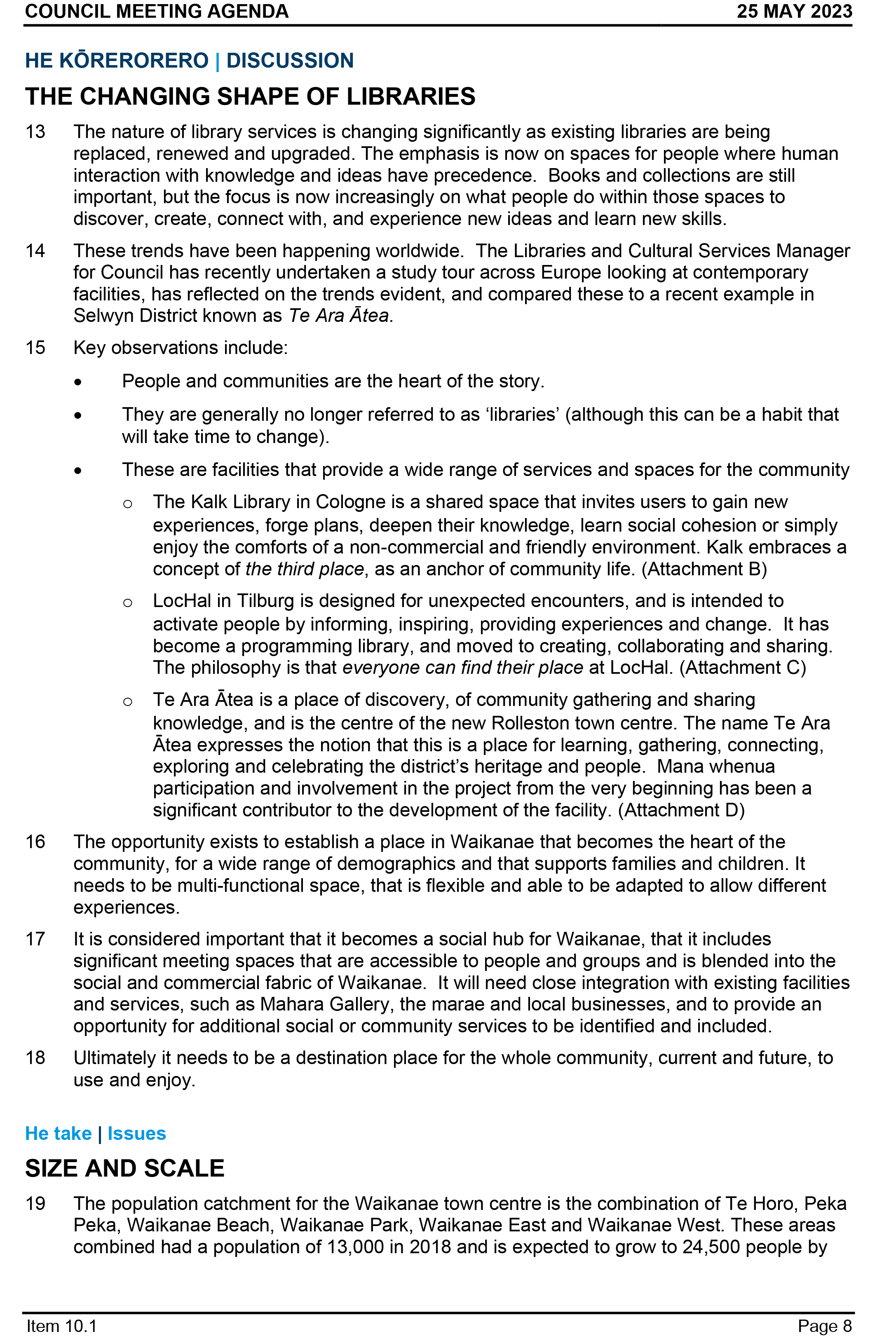 council report on options for the Waikanae Library & community hub ...