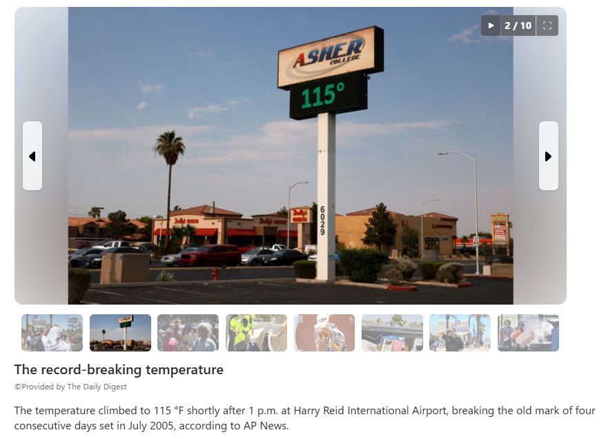 is 115 degrees Fahrenheit a ‘record-breaking’ temperature for Las Vegas ...