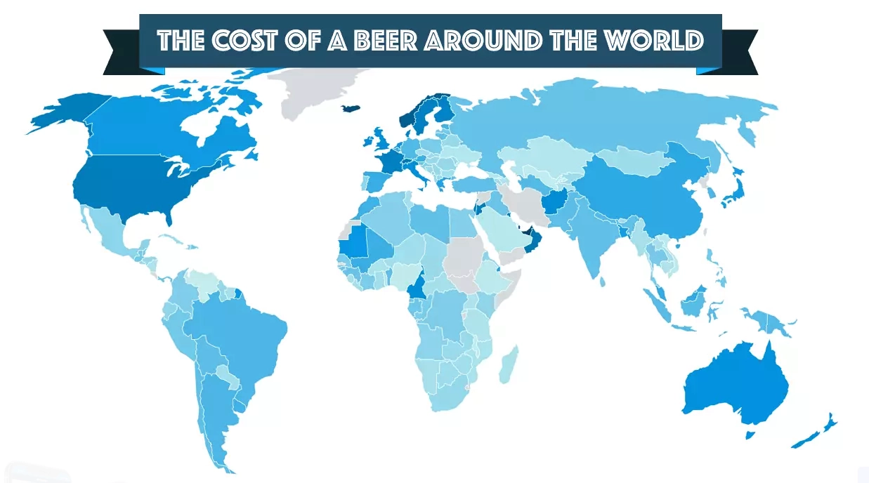 the cheapest to the most expensive World bar beer prices | Waikanae Watch